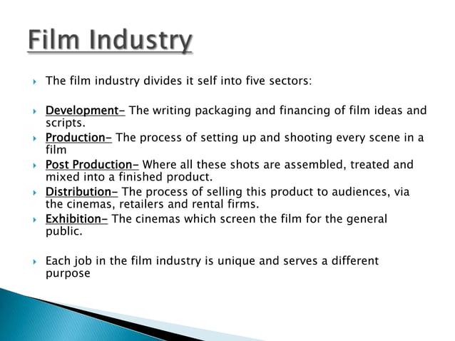 Defining the major media industry sectors | PPTX