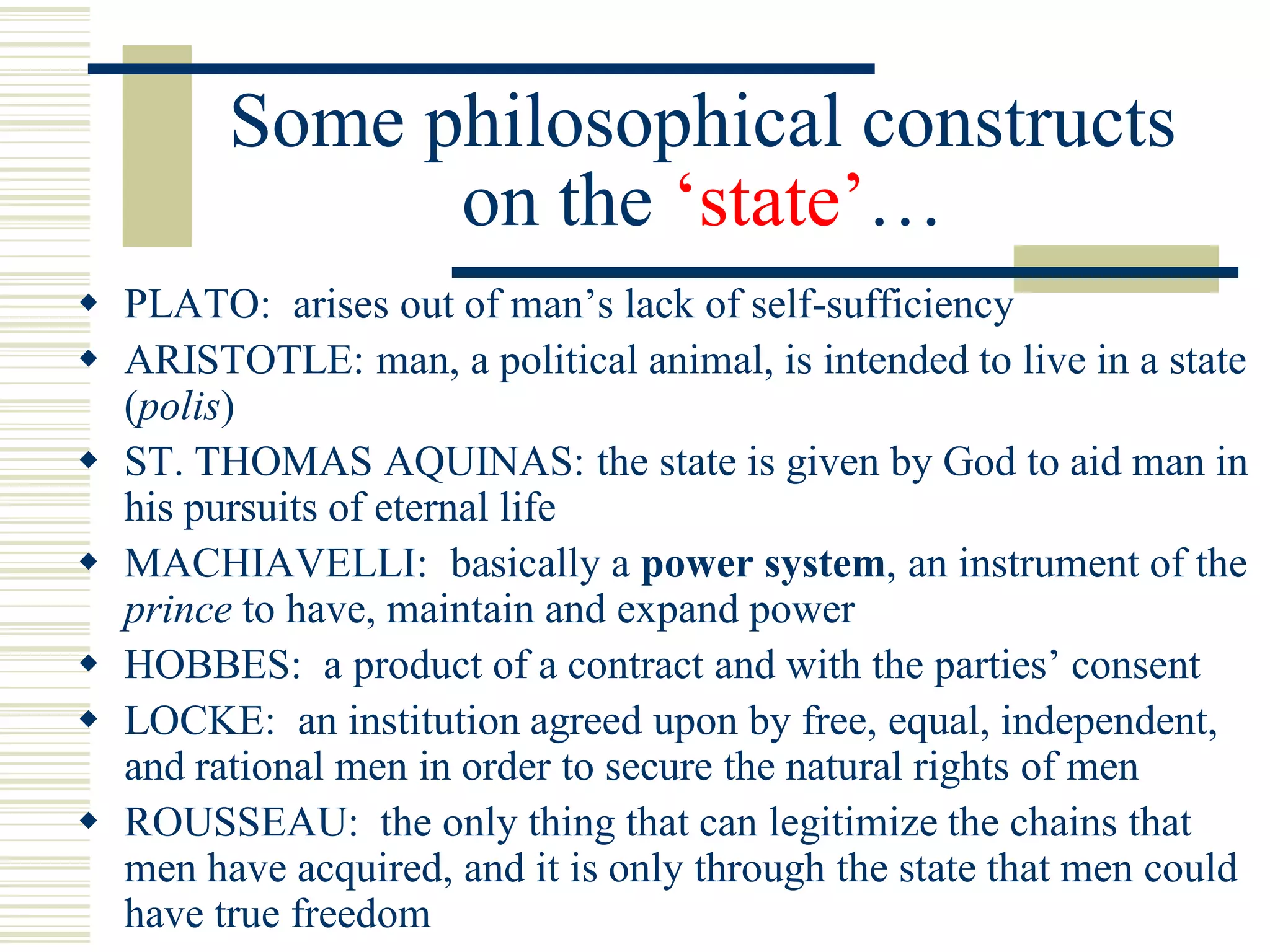 Defining The State And The People | PPT