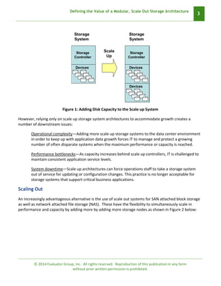 Defining the Value of a Modular, Scale out Storage Architecture | PDF