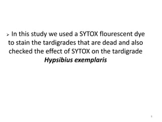 Defining the viability of tardigrades with a molecular sensor related ...