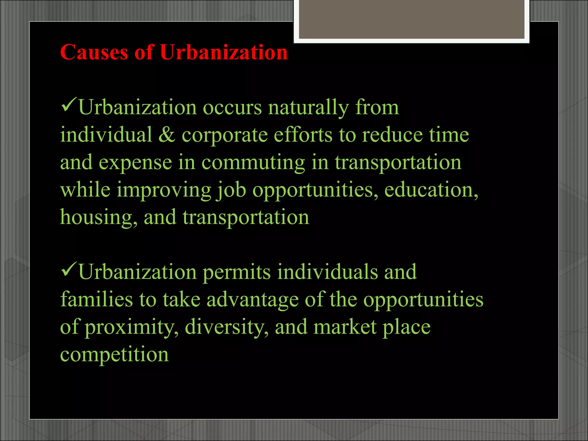 Defining Urban Urbanization and Urbanism | PPT