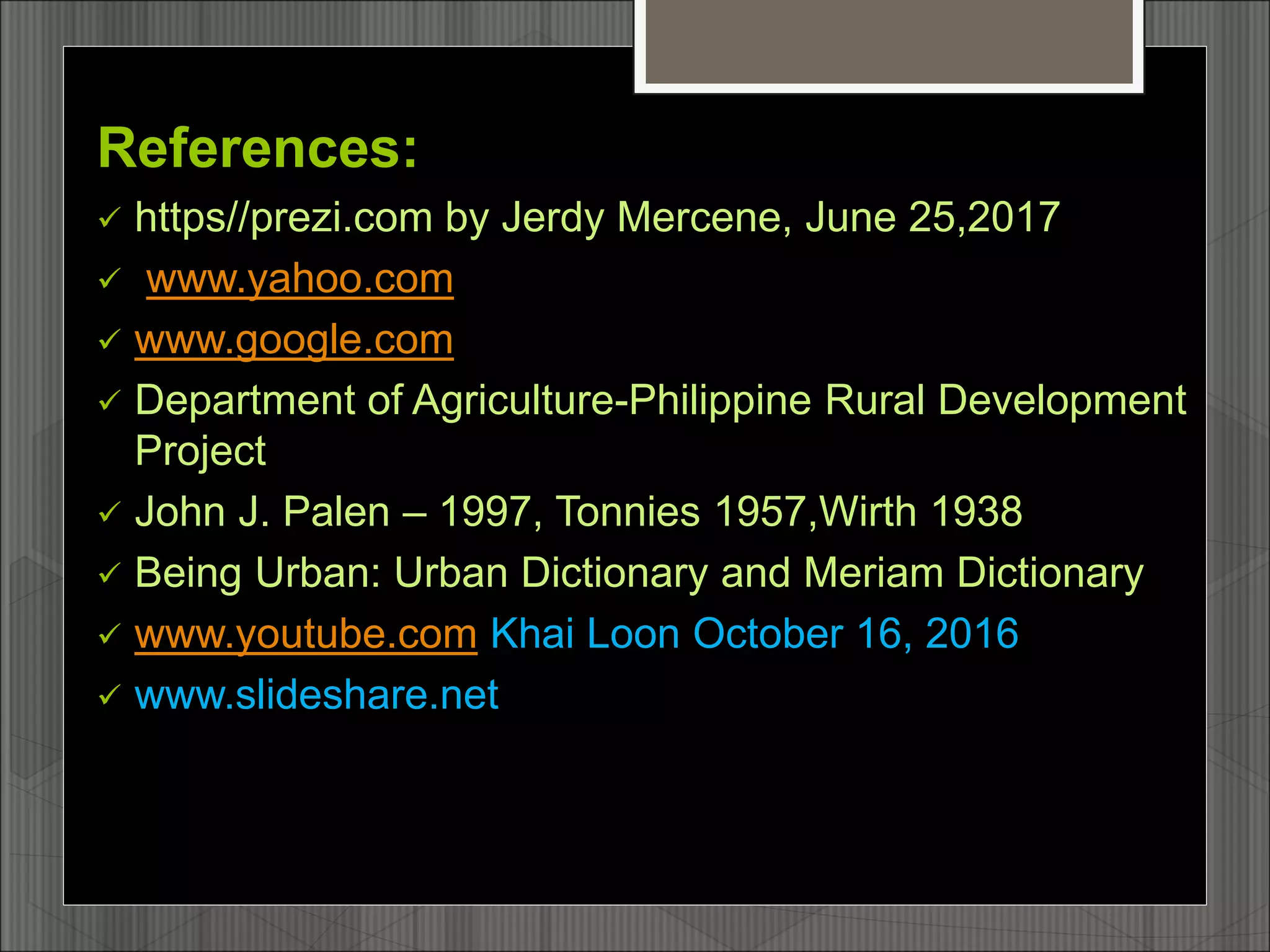 Defining Urban Urbanization and Urbanism | PPT