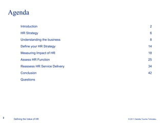 Defining Value And Measuring Hr | PPT