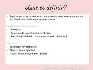 Definir - Aprendemos a definir | PDF