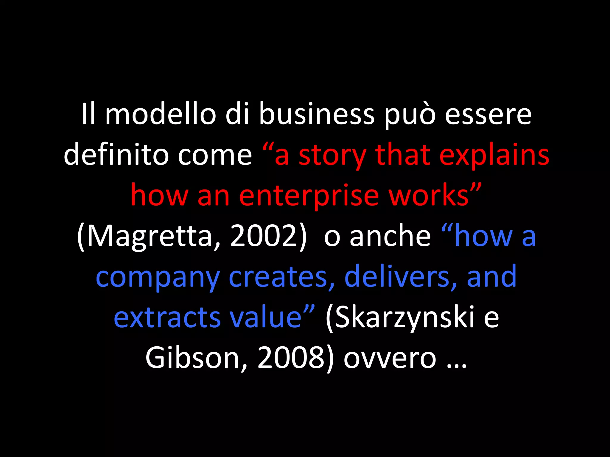 Definire e innovare il modello di business | PPT Definire e innovare il modello di business | PPT