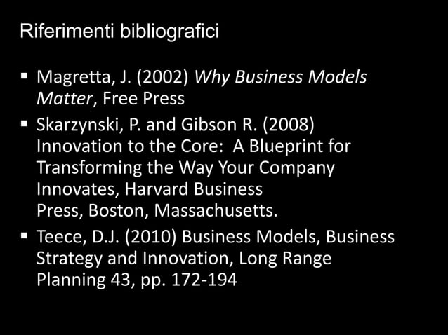 Definire e innovare il modello di business | PPT Definire e innovare il modello di business | PPT