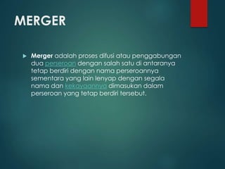 Definisi definisi merger, penggabungan usaha, dan koperasi sebagai ...