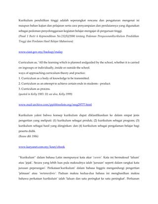 Definisi kurikulum | PDF