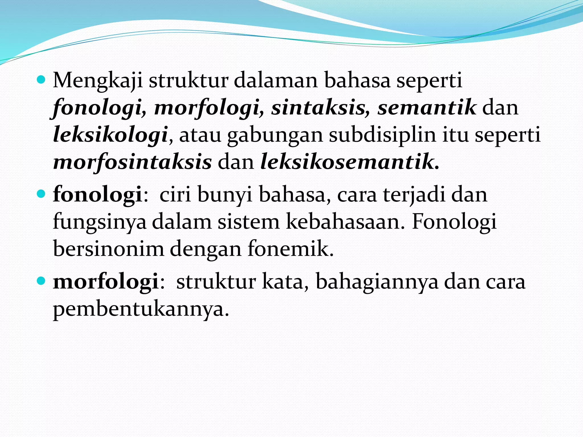 Definisi bahasa dan linguistik (atikah md noor) | PPTX