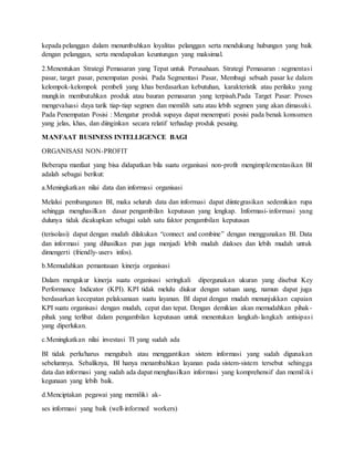 penjelasan business intelligence | DOCX