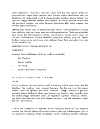 penjelasan business intelligence | DOCX