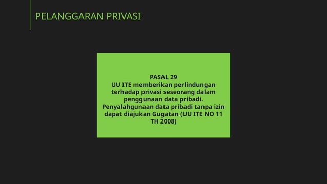DEFINISI, CONTOH, DAN SANKSI UU ITE.pptx Muhammad Syafiq Wafi | PPTX