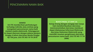 DEFINISI, CONTOH, DAN SANKSI UU ITE.pptx Muhammad Syafiq Wafi | PPTX