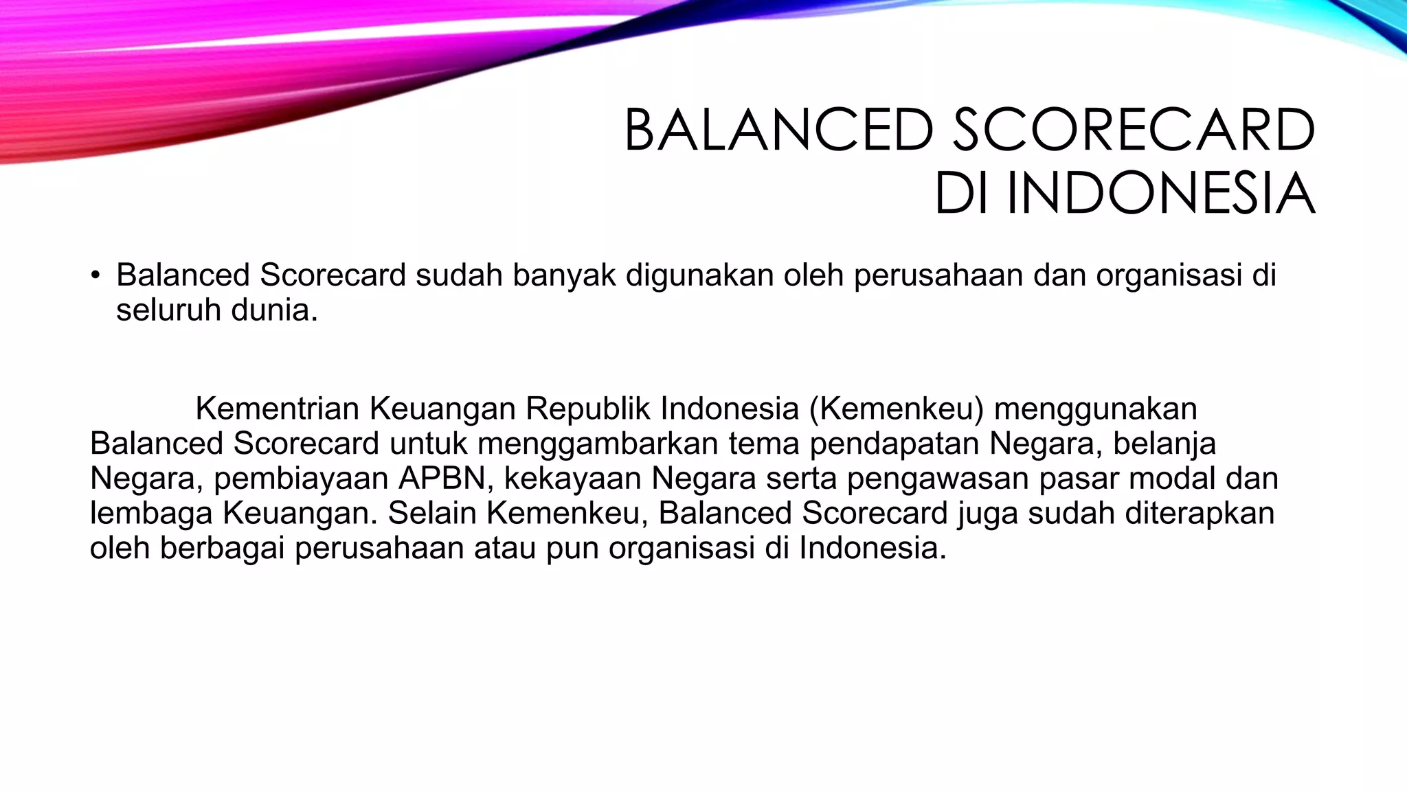 Definisi dan sejarah perkembangan balanced scorecard | PPTX