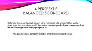 Definisi dan sejarah perkembangan balanced scorecard | PPTX