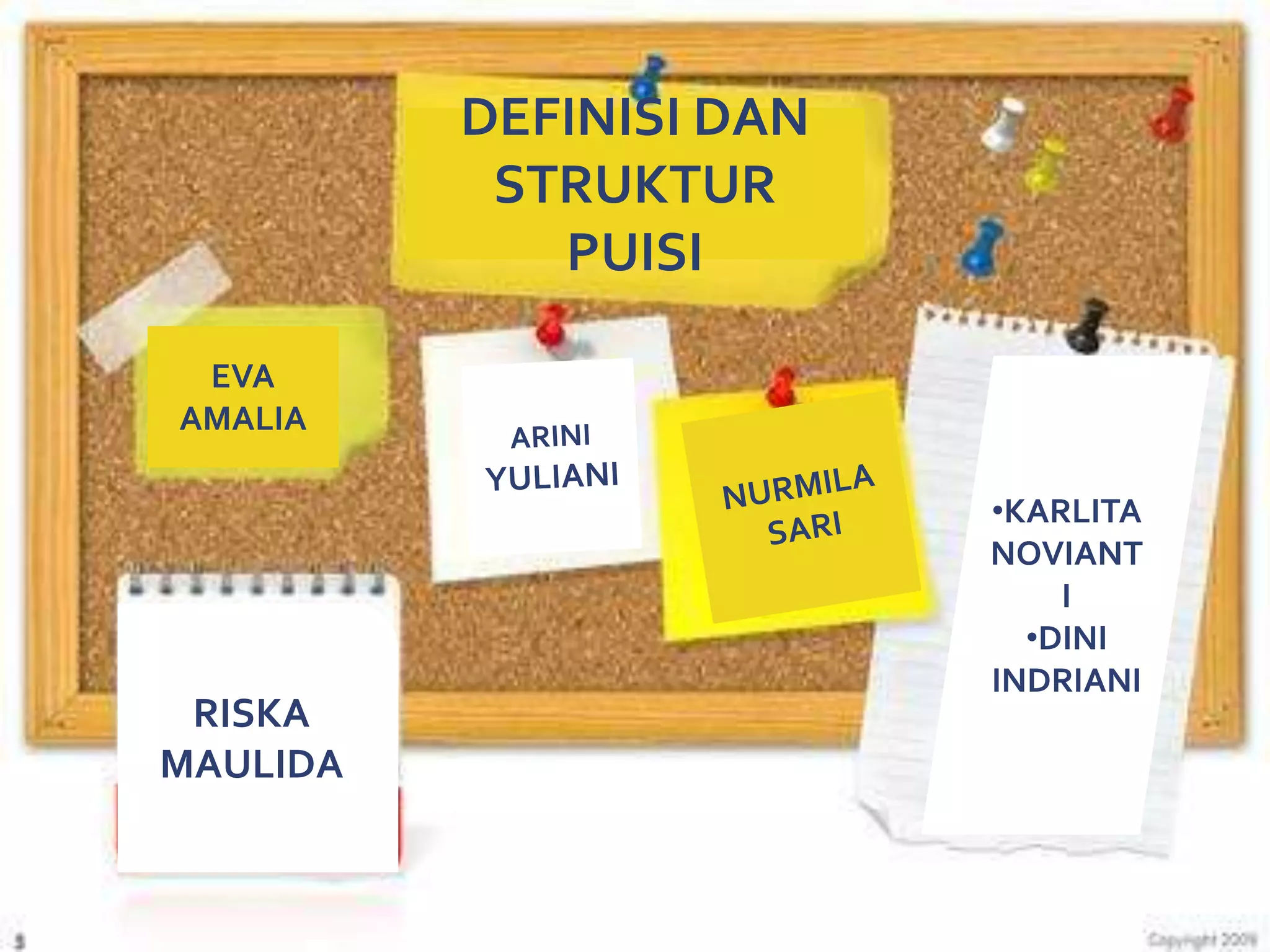 Definisi dan struktur puisi | PPTX