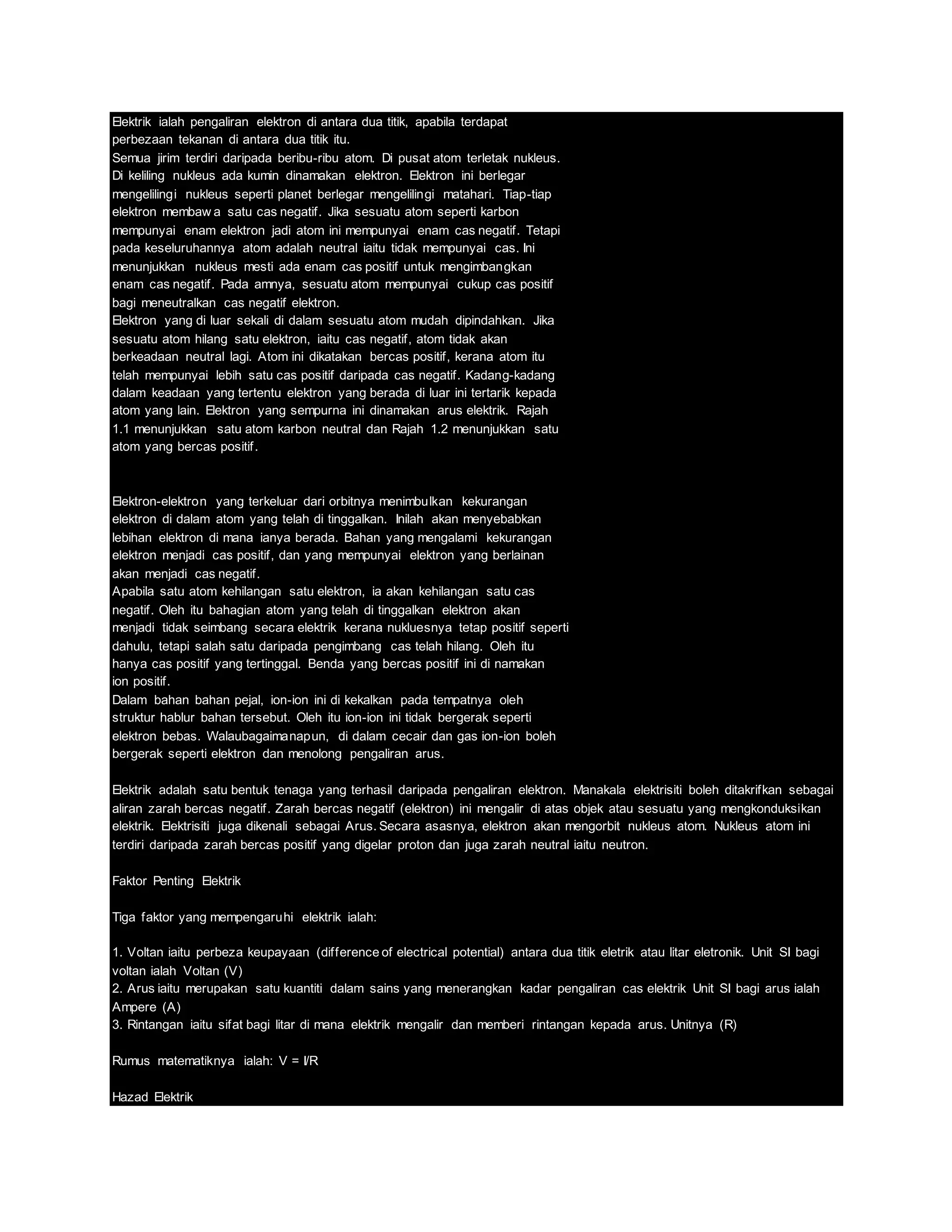 Definisi elektrik | DOCX