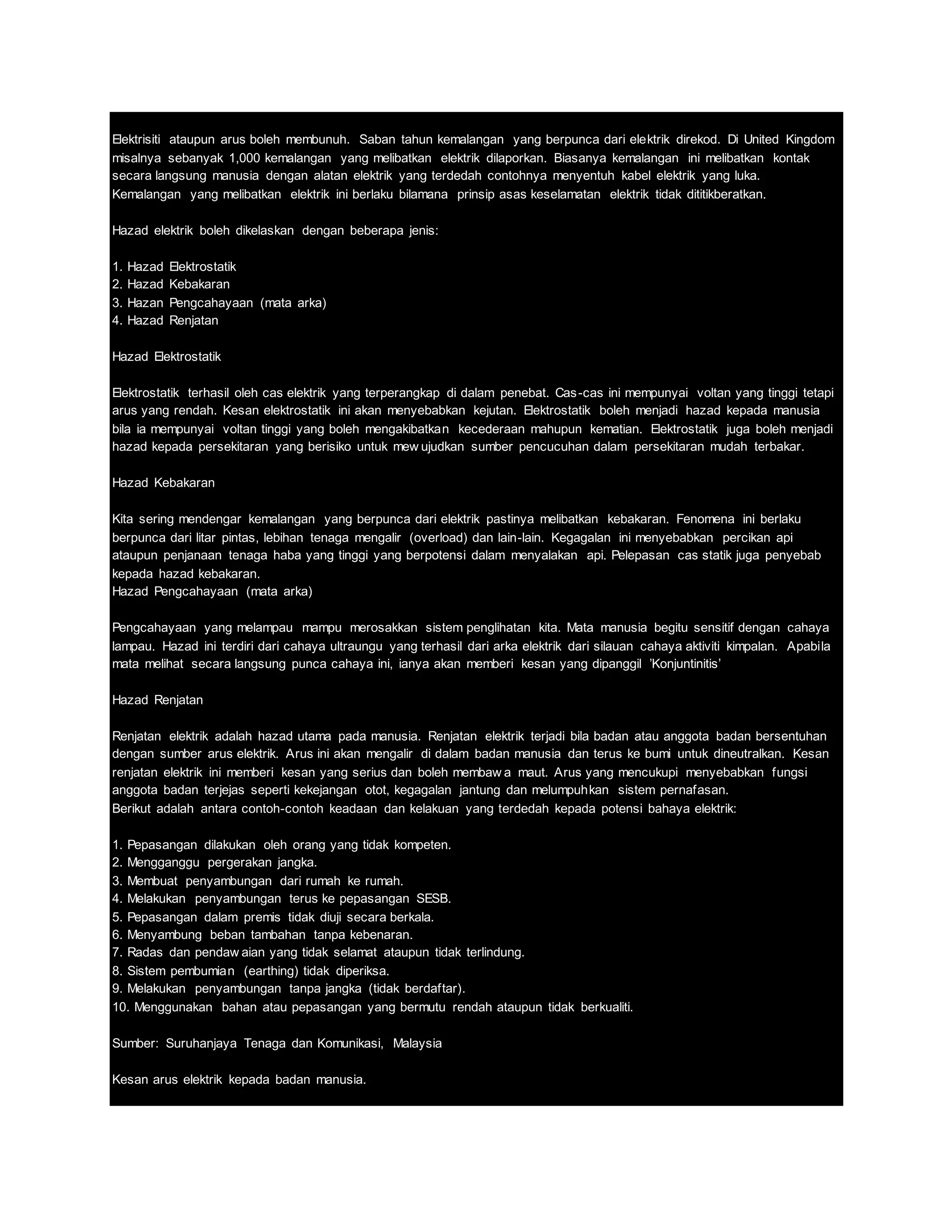 Definisi elektrik | DOCX