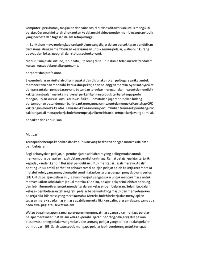 Definisi e pembelajaran | PDF