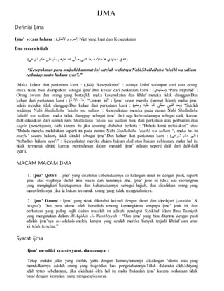 Definisi ijma | DOCX