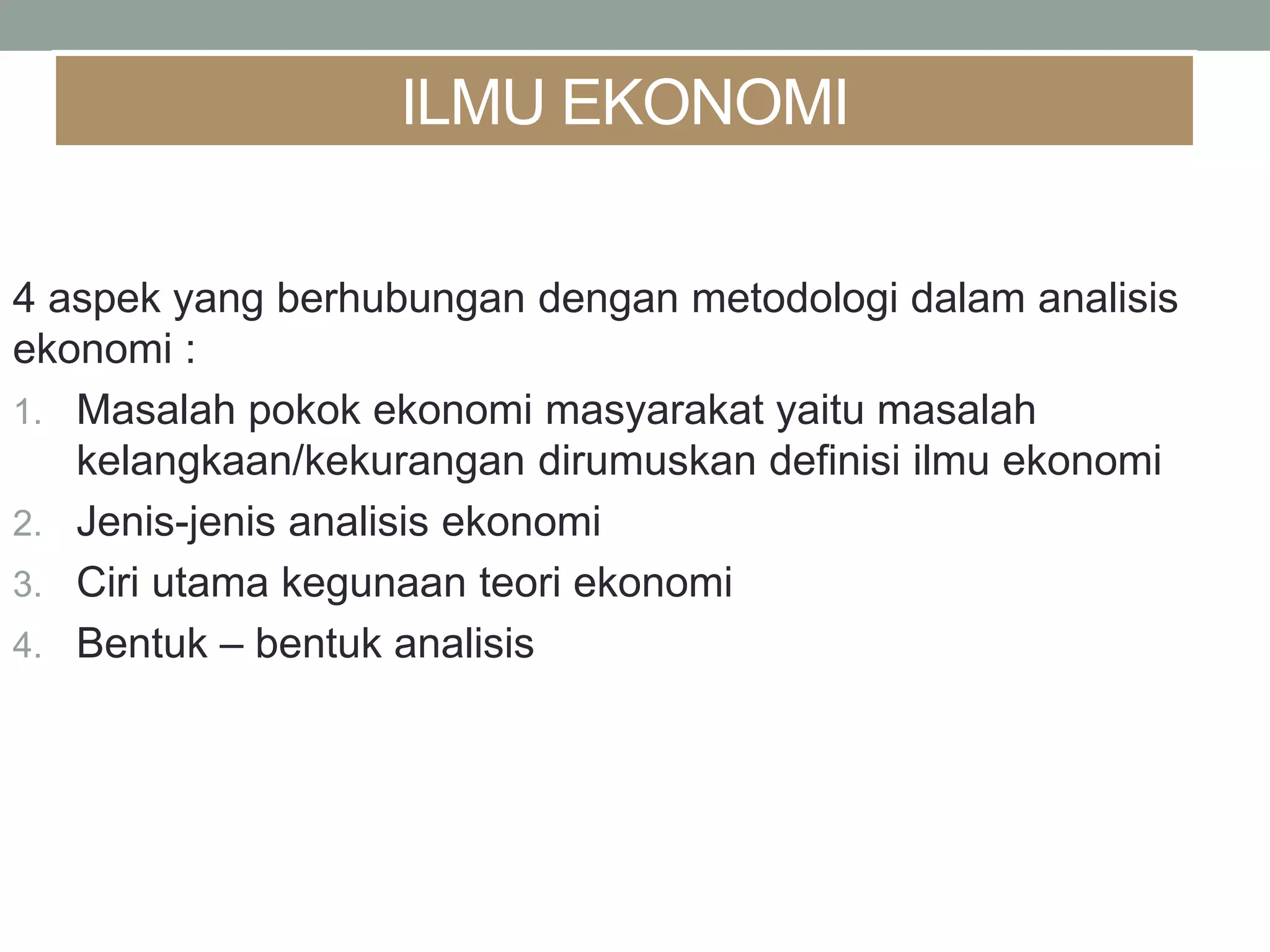 Definisi ilmu ekonomi | PPT