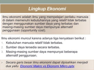 Definisi ilmu ekonomi | PPT