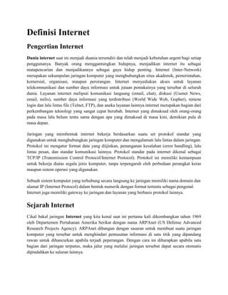 Definisi internet | PDF
