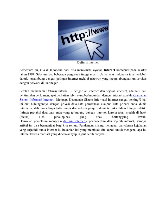 Definisi internet | PDF
