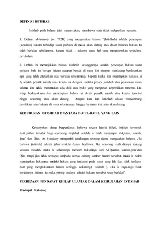 Definisi istishab | DOCX