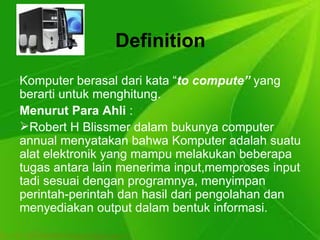 Definisi Komputer | PPT