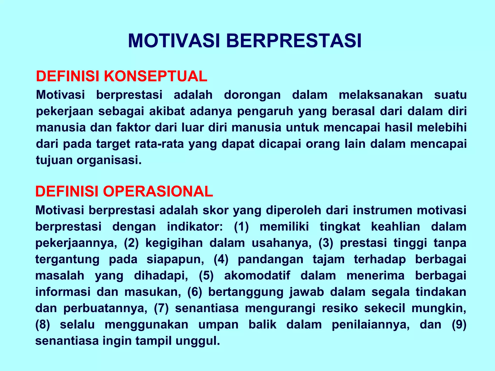 Definisi konsep & operasional Kinerja Pegawai | PPT