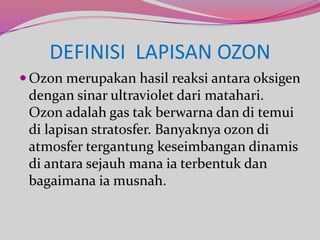Definisi lapisan ozon. | PPTX