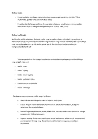 Definisi media | DOCX