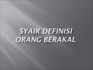 Definisi orang berakal | PPT