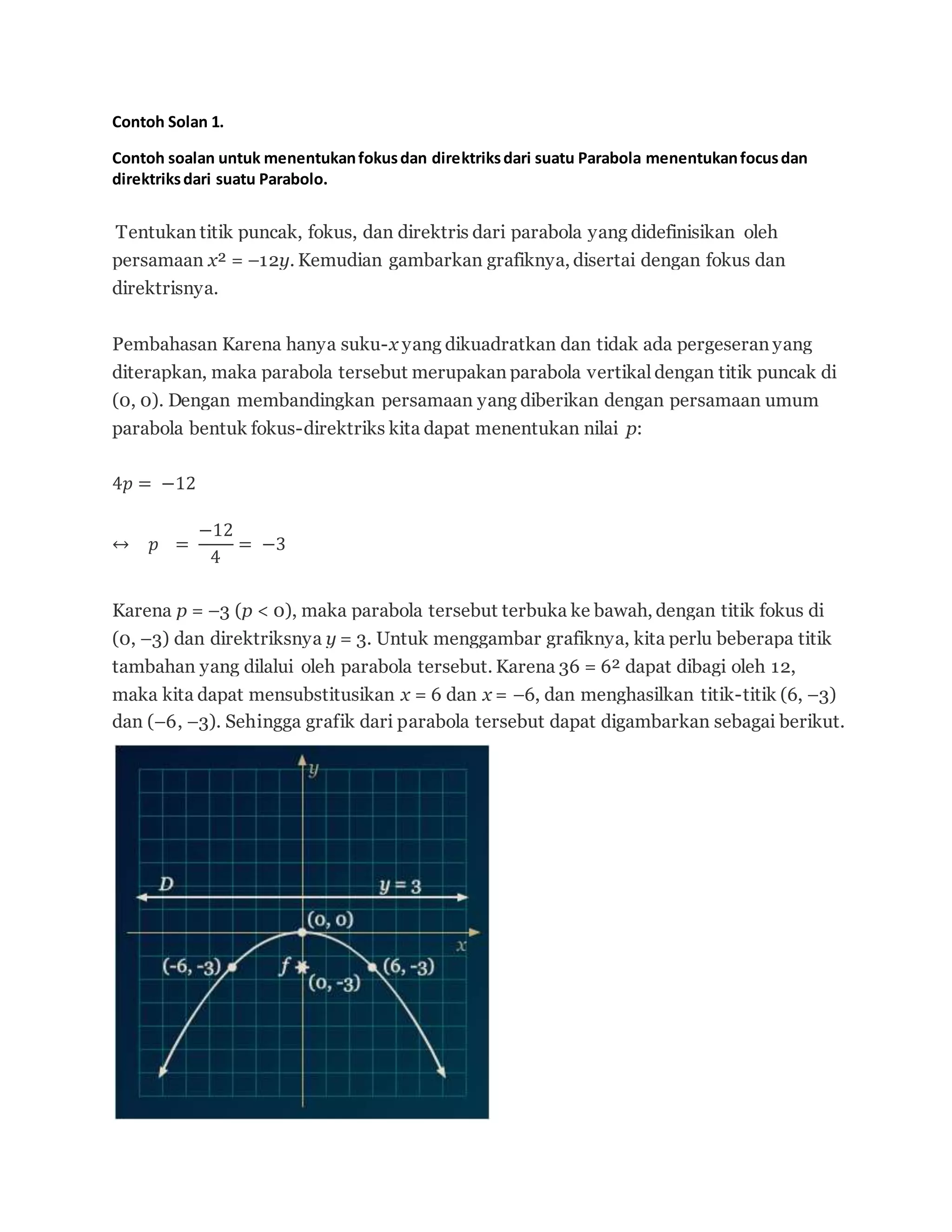 Definisi parabola | DOCX