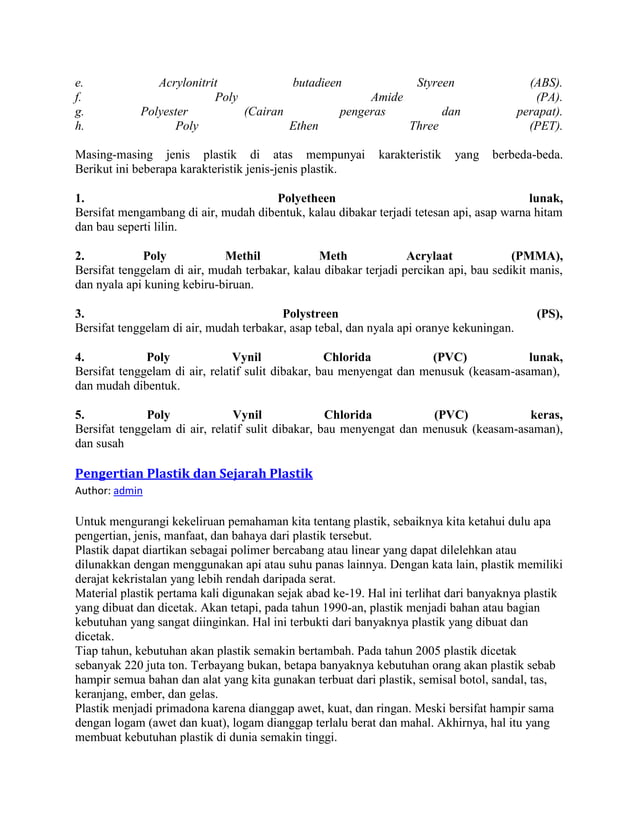 Definisi plastik | DOCX