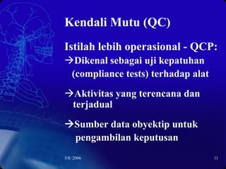 Definisi QA dan QC Radiologi | PDF