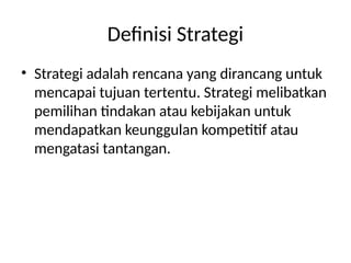 Definisi_Strategi_pembelajaran dan contohnya pptx | PPTX