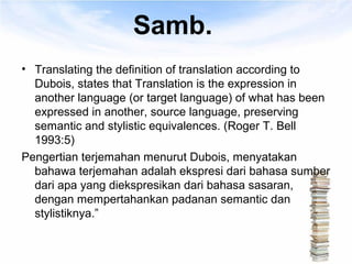 Definisi terjemahan | PPT