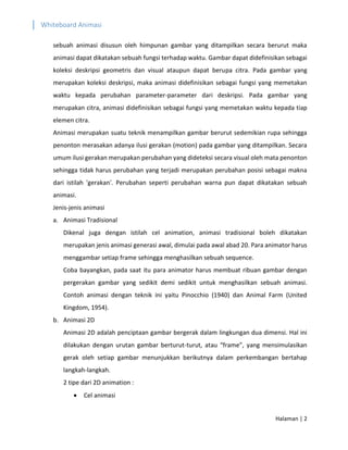 Definisi whiteboard animation | PDF