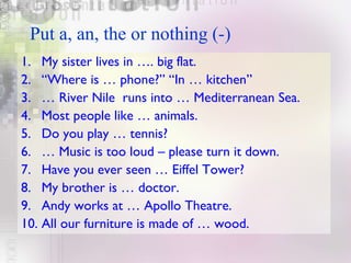 Definite-and-indefinite-articles-power-point.ppt | Geography | Science