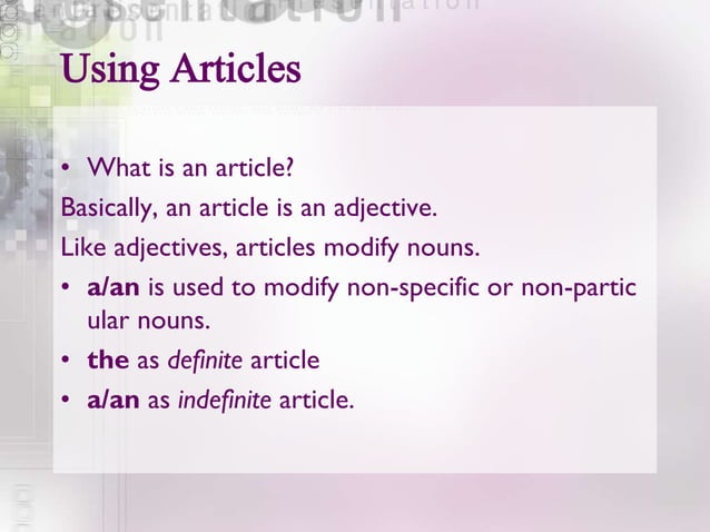 Definite-and-indefinite-articles-power-point.ppt | Geography | Science