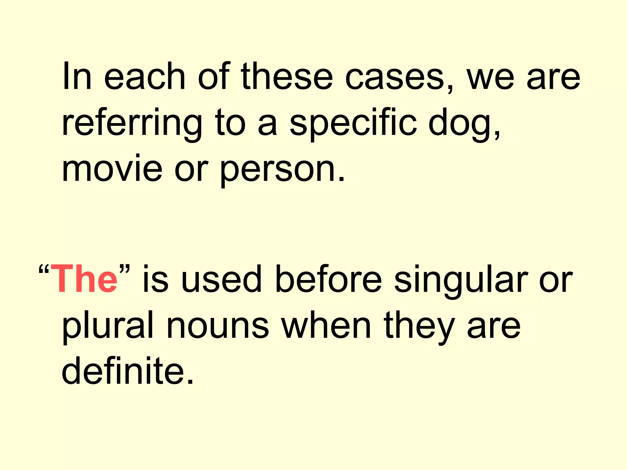 Definite And Indefinite Articles | PPT