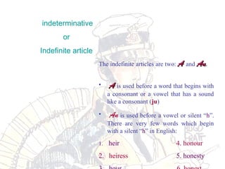 Definite and indefinite articles | PPT