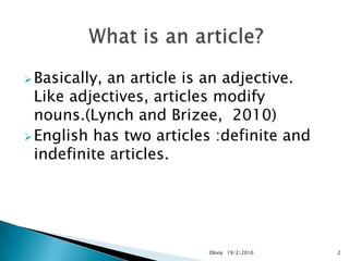 Definite And Indefinite Articles | PPTX