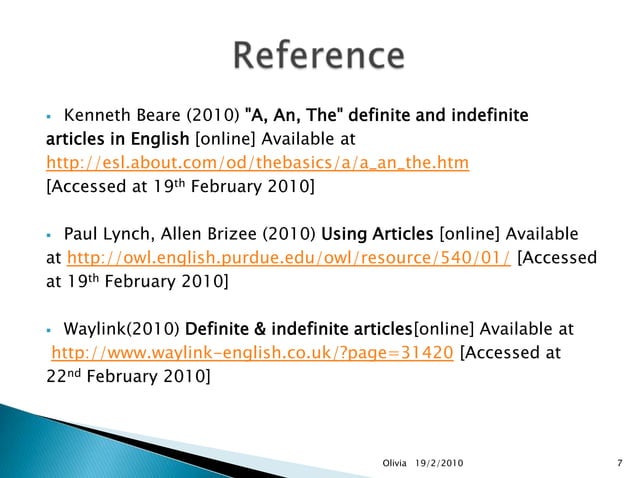 Definite And Indefinite Articles | PPTX