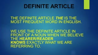 Definite article M. van Eijk | PPTX