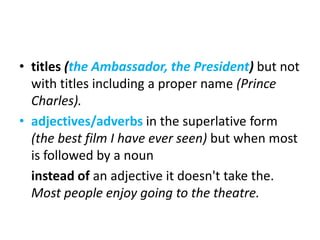 Definite article the | PPTX