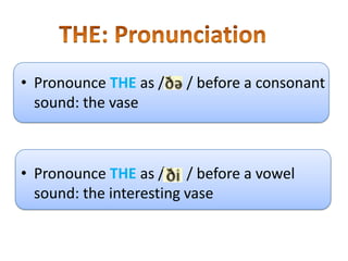 Definite article the | PPTX