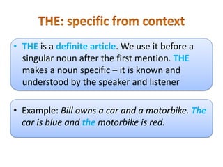 Definite article the | PPTX